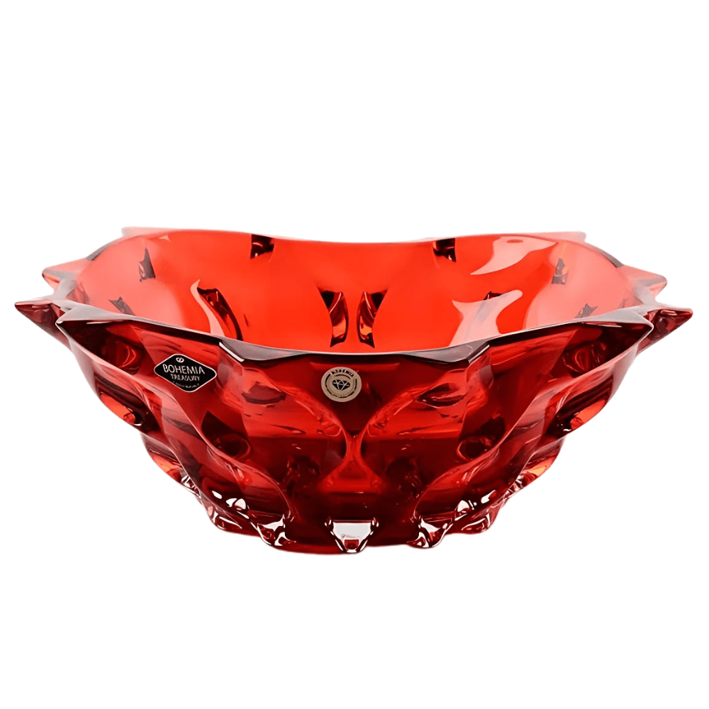 Khay Samba Đỏ 30.5cm Pha Lê Bohemia Treasury - Bamato
